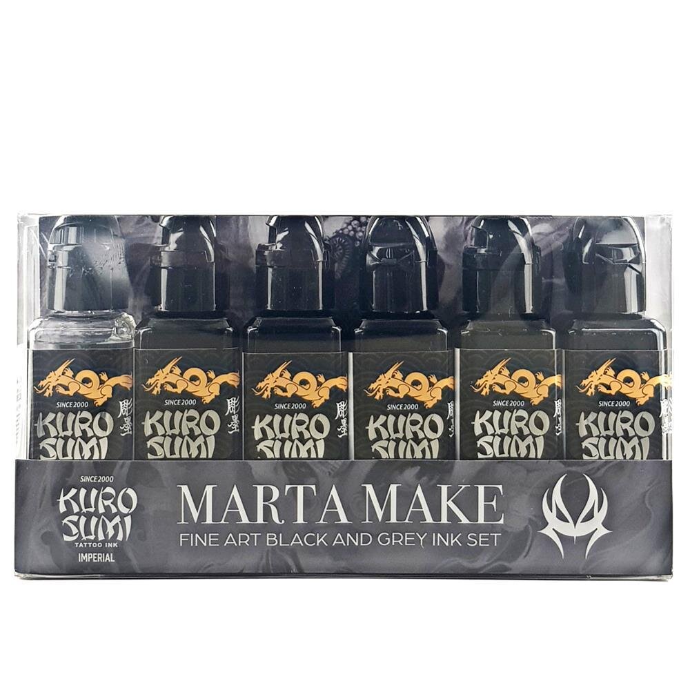 Kuro Sumi Imperial - Marta Make - Fine Art Black and Grey Ink 6er Set